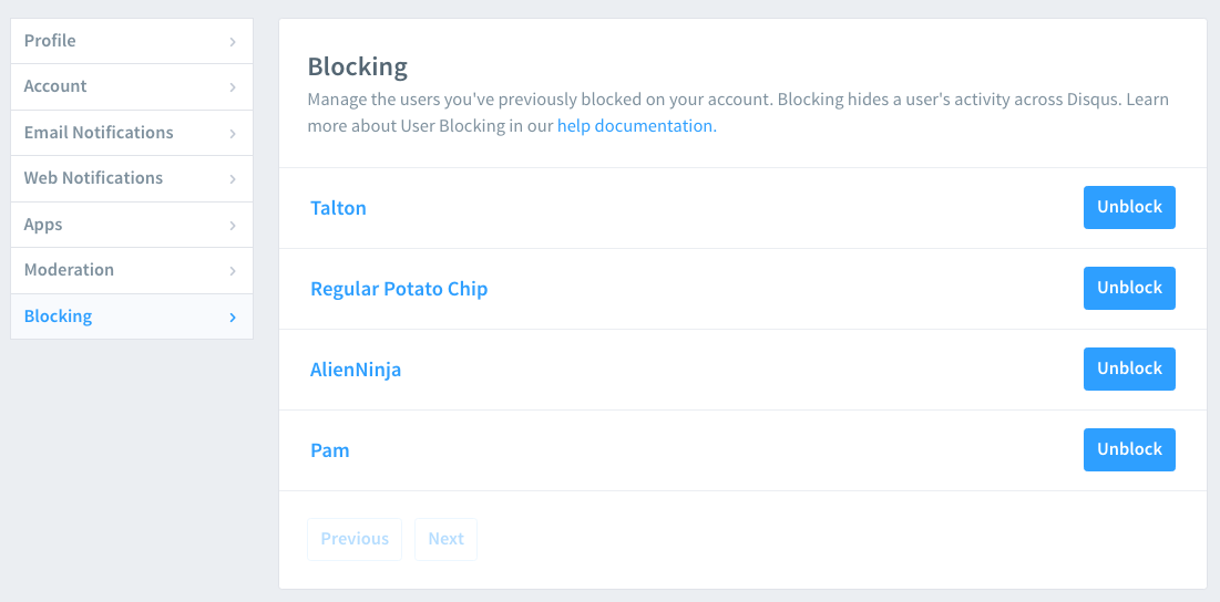 User blocking is now available on Disqus